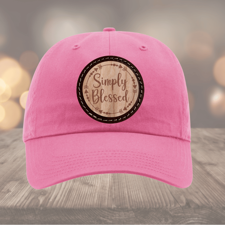 Scripture Wood Veneer on Leather-Richardson 320 Washed Chino Hat ...